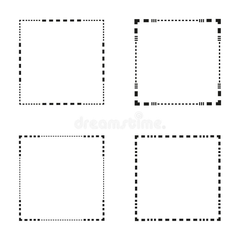 Blank Vector Shape. Gray Square Border. Simple Frame Design Stock ...