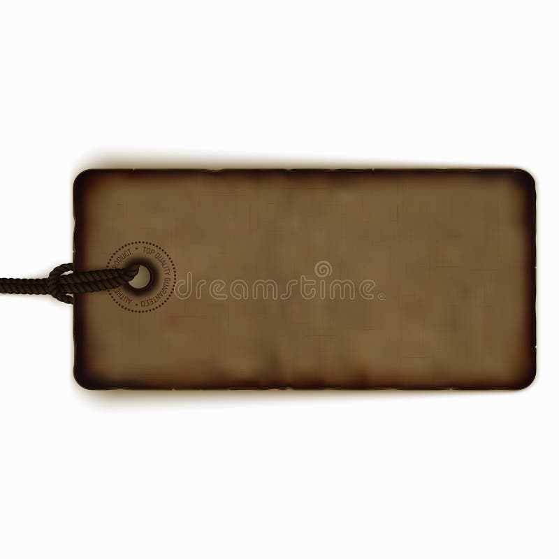 Blank Vector Vintage Price Tag, Realistic Label Stock Vector ...