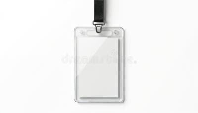 Blank Vertical Badge Mockup. Concept of Identification, Access Control ...