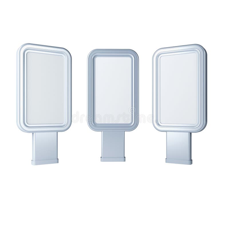 Blank vertical billboards stock illustration. Illustration of clear ...