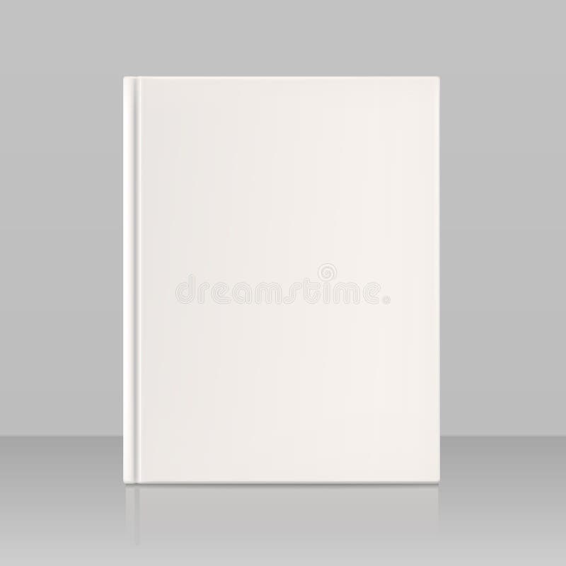 Blank Vertical Book Cover, Look Full Face Stock Vector - Illustration ...