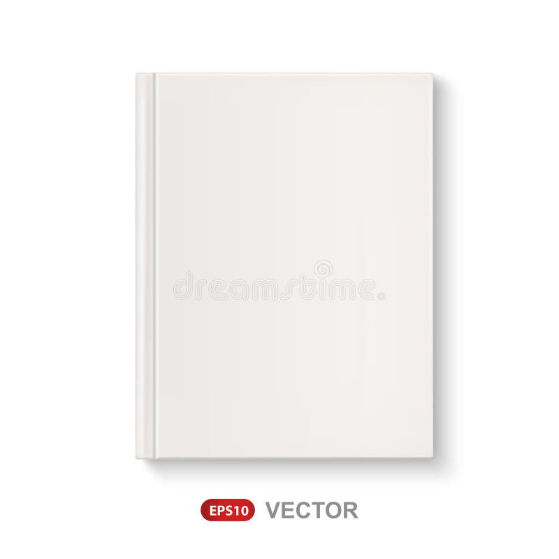 Blank Vertical Book Hard Cover Template. Empty Magazine Top View with ...