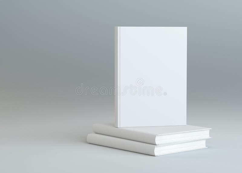 Blank Vertical Book Stand on Two Books Stock Illustration ...