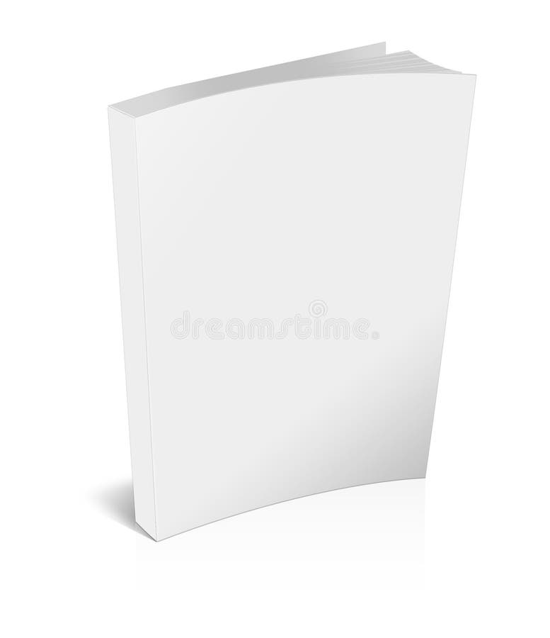 Blank Vertical Book Template. Stock Illustration - Illustration of ...