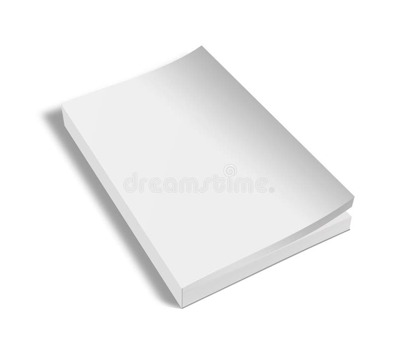 Blank Vertical Book Template. Stock Illustration - Illustration of ...