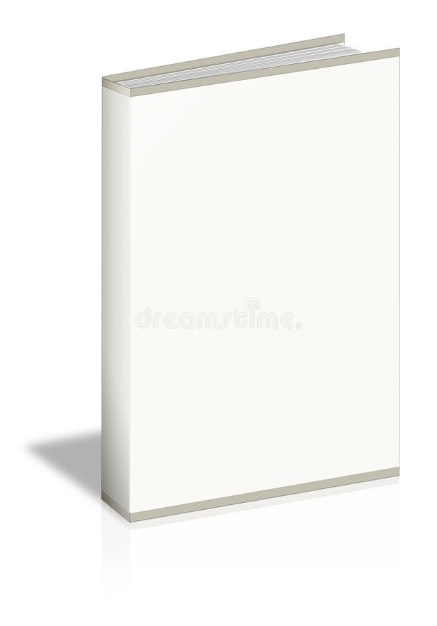 Blank Vertical Book Template Standing on White Surface Stock ...