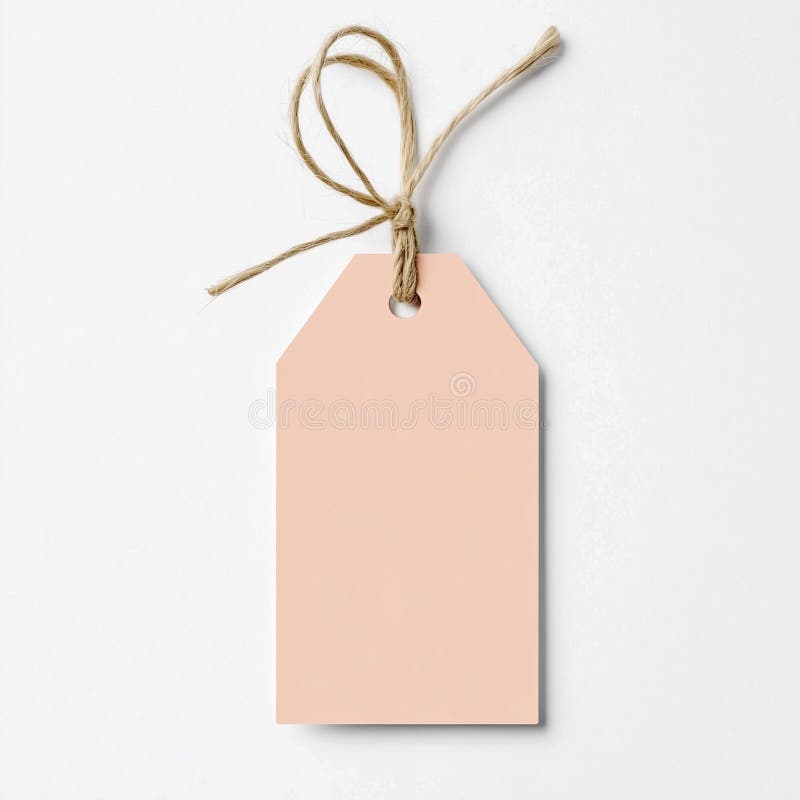 Blank Vertical Rectangle Paper Label Peach Colored Stock Illustration ...