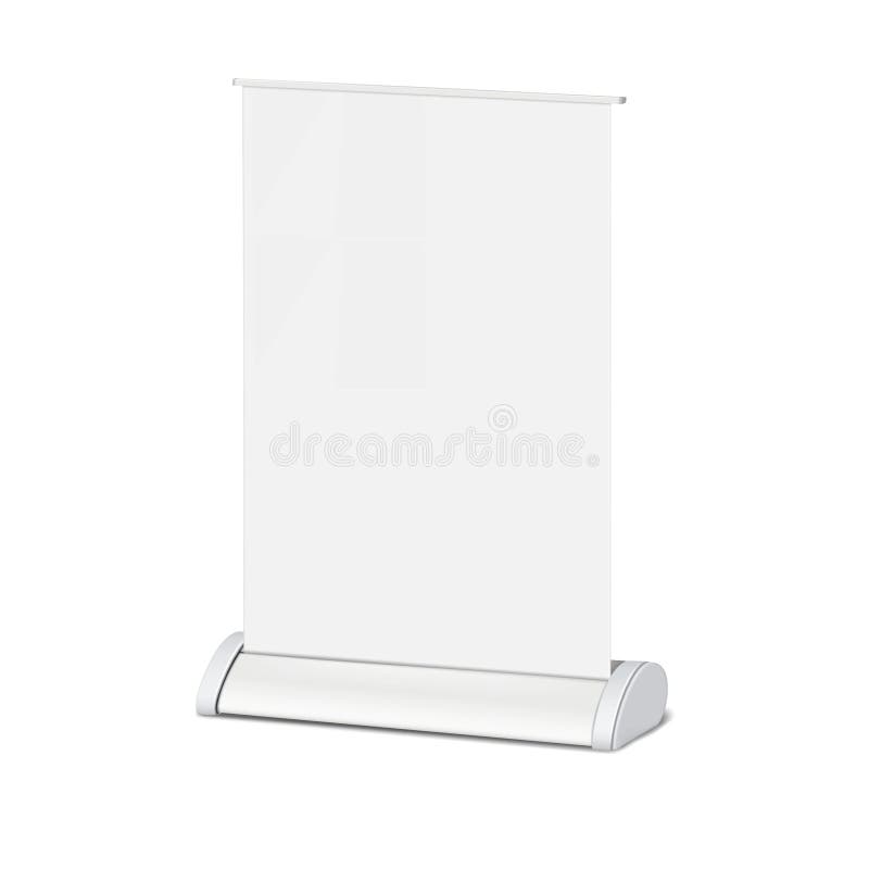 Blank Vertical Roll-up Banner Stand. Mockup. Pull-up Roller Portable ...