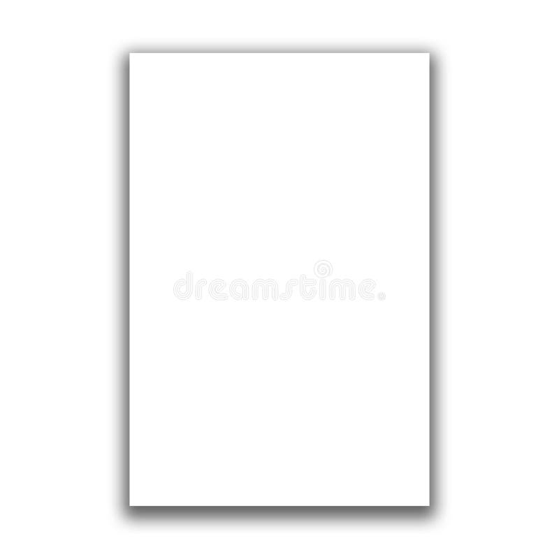 Blank Vertical Sheet of Paper Illustration Isolated Stock Illustration ...