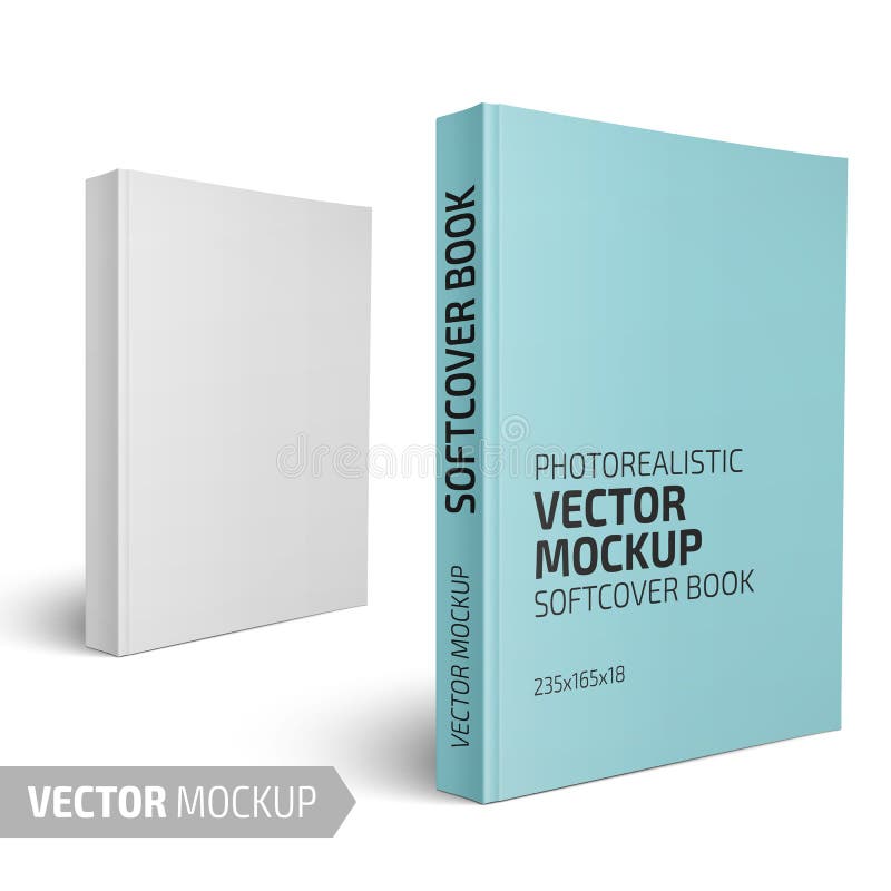 Blank Vertical Softcover Book Template. Stock Vector - Illustration of ...
