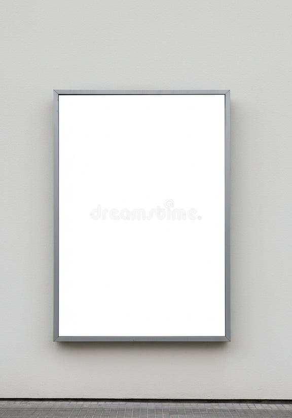 A Blank, Vertically-oriented Rectangular Poster with a Silver Metallic ...