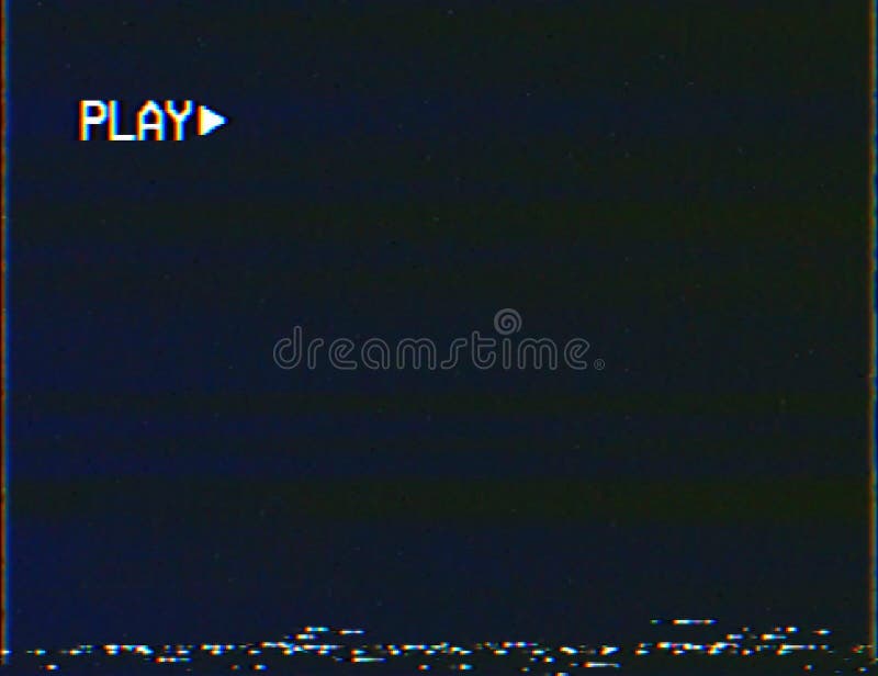 Blank Vhs Screen with Play Symbol Background Stock Photo - Image of ...