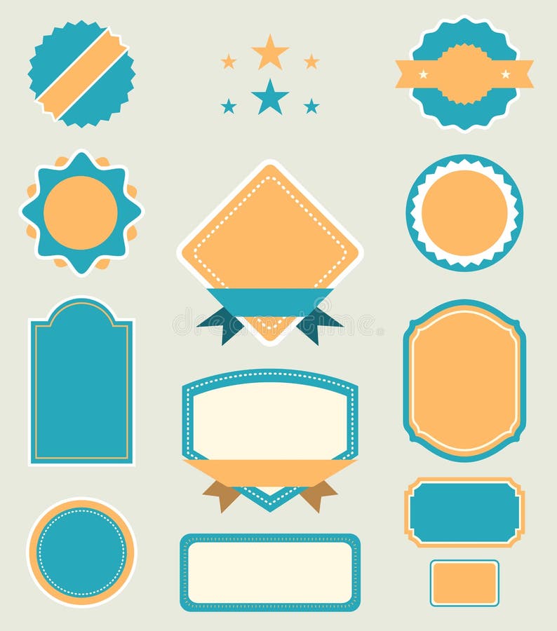 Blank Vintage Budget Label Vector Design Stock Vector - Illustration of ...