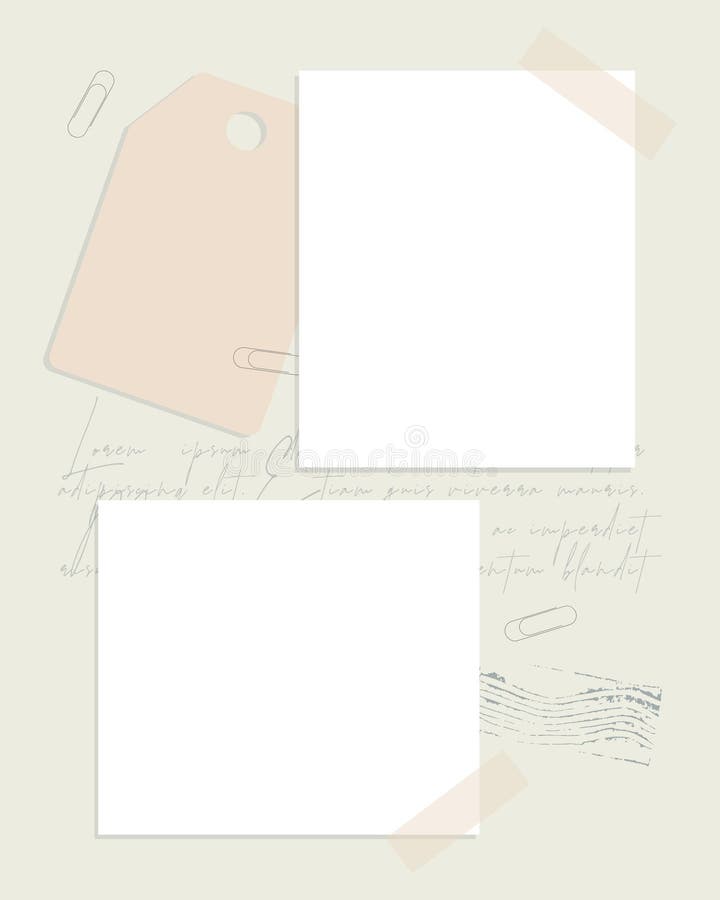 Blank Vintage Collage for Scrapbooking, for Note Reminders To Do List ...