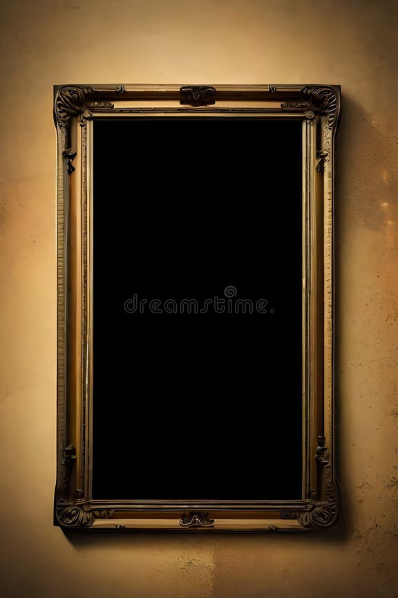 Blank vintage frame stock illustration. Illustration of golden - 276183390