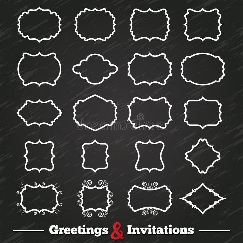 Blank Vintage Frames and Labels. Retro Banners. Stock Vector ...