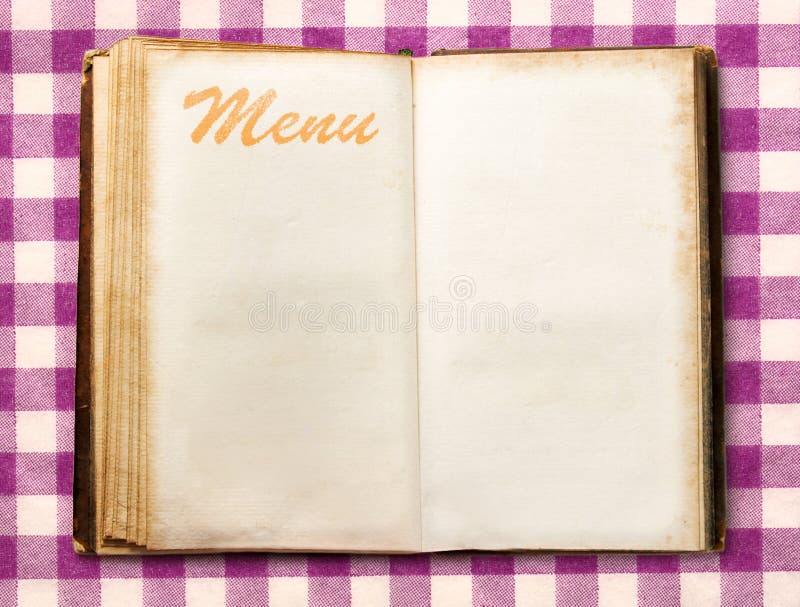 Menu book stock photo. Image of broken, page, rough, menu - 28745094