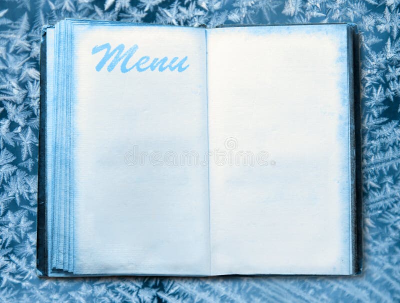 Blank vintage menu book stock image. Image of dirty, menu - 53205495
