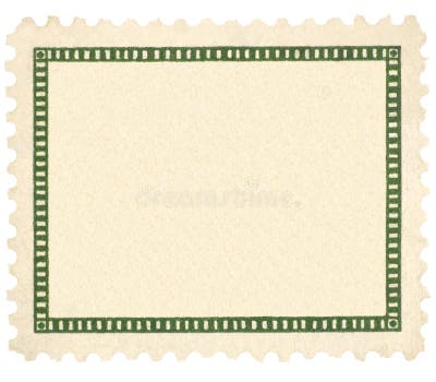 Blank Vintage Postage Stamp Green Vignette Macro Stock Photo - Image of ...