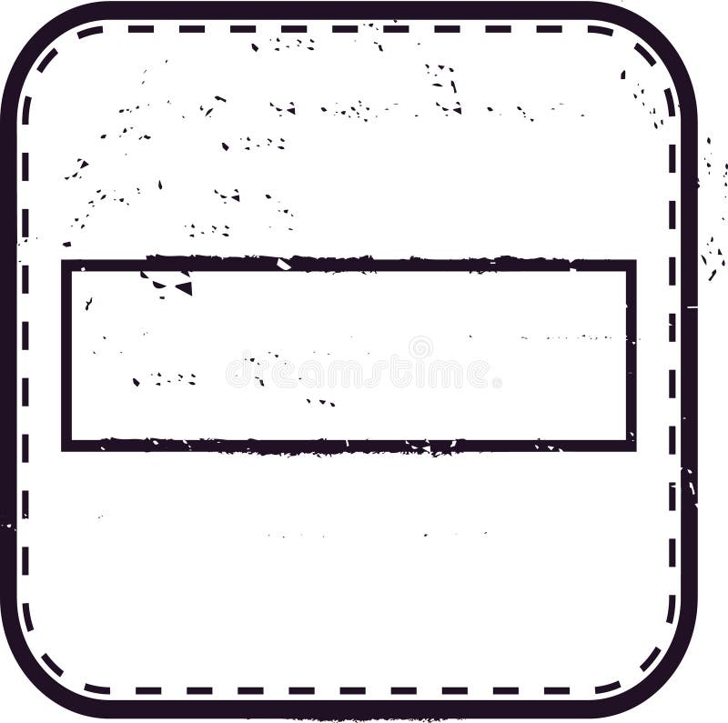 Blank Vintage Postage Stamp with Grunge Texture Featuring a Rectangular ...