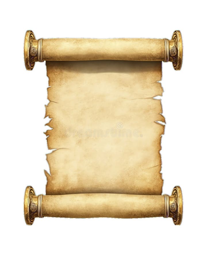 Blank Vintage Scroll with Decorative Ends for Historical Use Stock ...