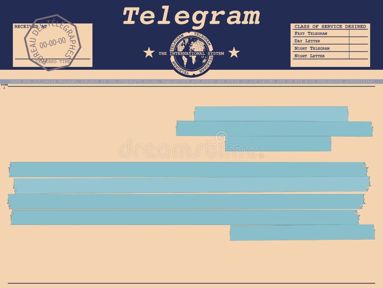 Telegram Form Stock Illustrations – 99 Telegram Form Stock ...