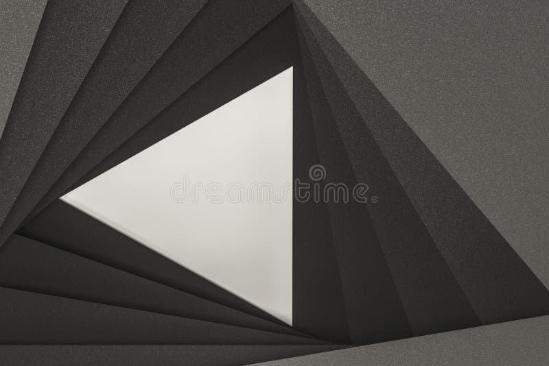 Blank And Vortical Paper Cards With Triangle Shape, 3d Rendering Stock ...