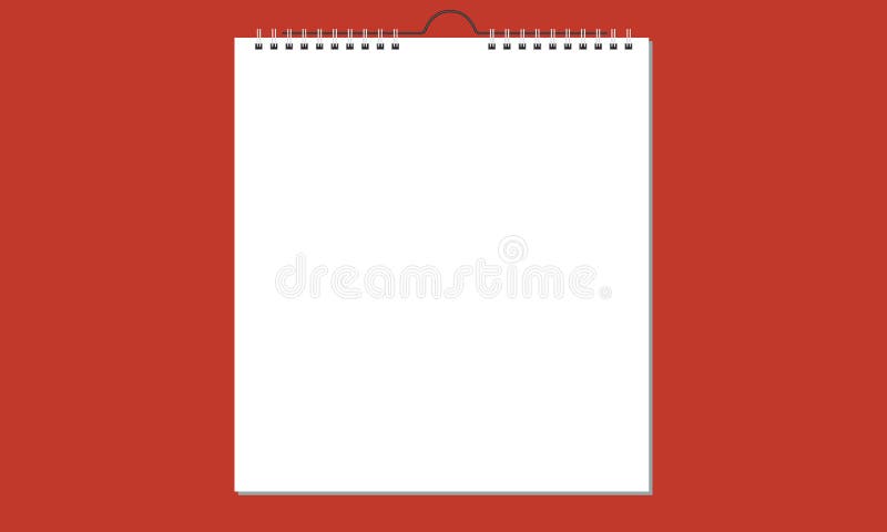 Blank Wall Calendar with Spring, Card Design. Vector Stock Vector ...