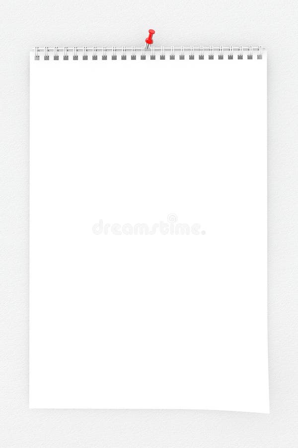 Blank Wall Calendar with Spring Stock Illustration - Illustration of ...