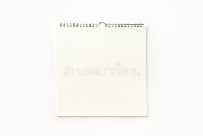 Blank Wall Calendar on White Background Stock Image - Image of office ...