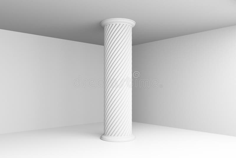 Blank walls and column stock illustration. Illustration of estate ...