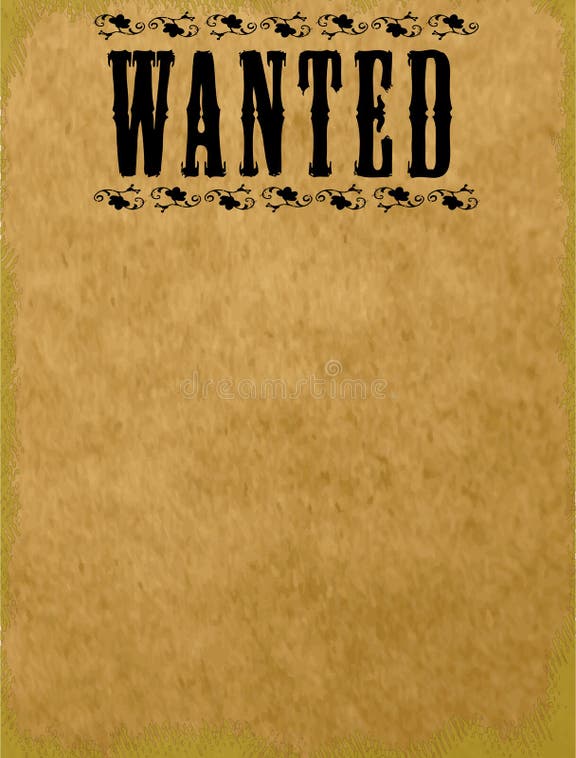 Blank Wanted Poster stock illustration. Illustration of cash - 7195699