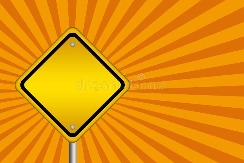 Blank warning sign stock illustration. Illustration of design - 16019918