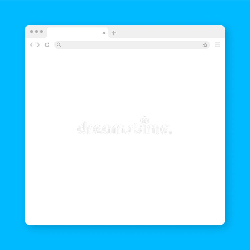 Blank Web Browser Window with Tab, Toolbar and Search Field. Modern ...