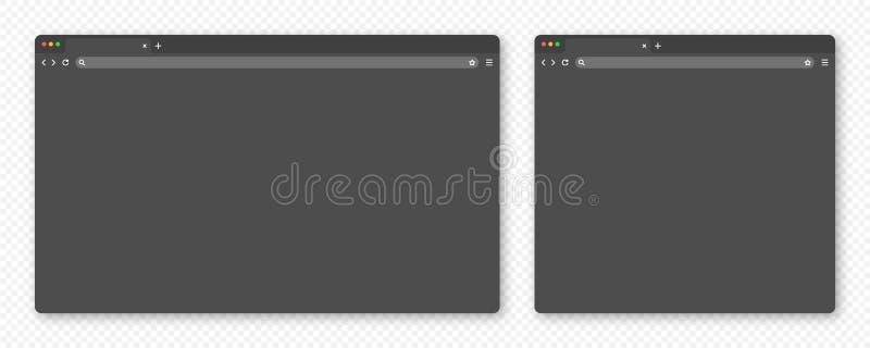Blank Web Browser Window with Tab, Toolbar and Search Field. Modern ...