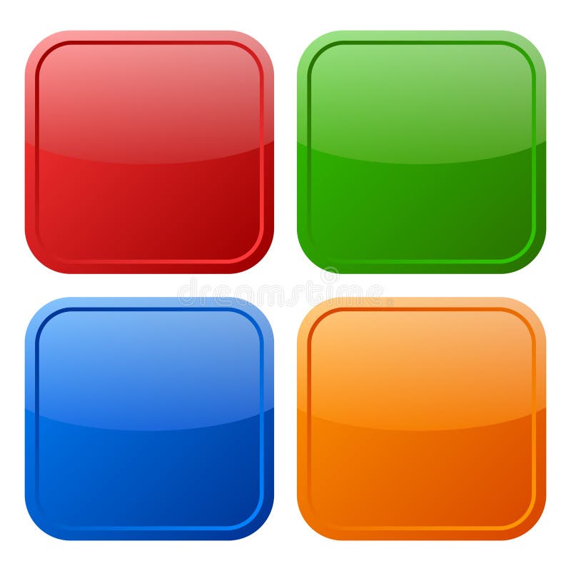 Blank web button stock vector. Illustration of collection - 21500174