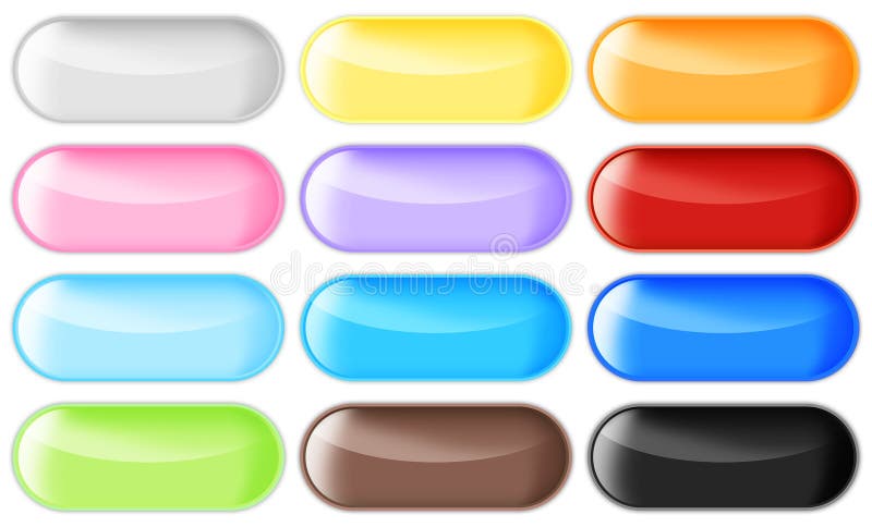 Blank web buttons stock illustration. Illustration of colour - 14279365