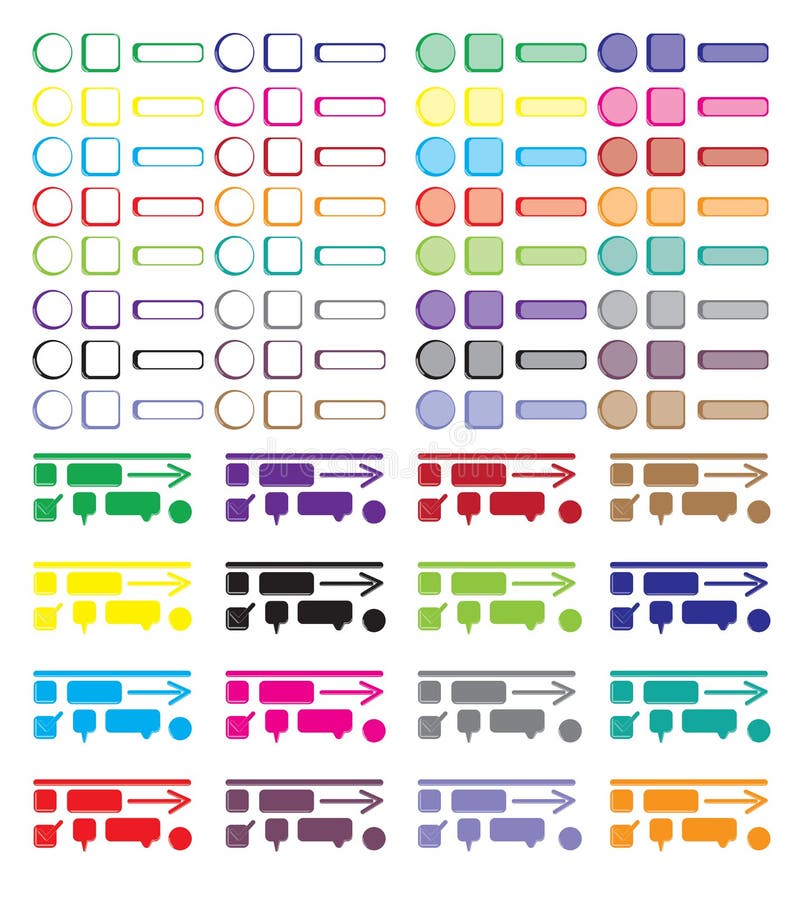 Blank web buttons stock vector. Illustration of green - 96745427