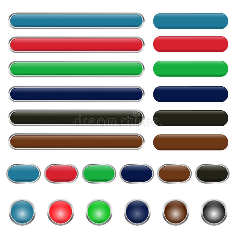 Blank web glossy buttons stock vector. Illustration of button - 99230794