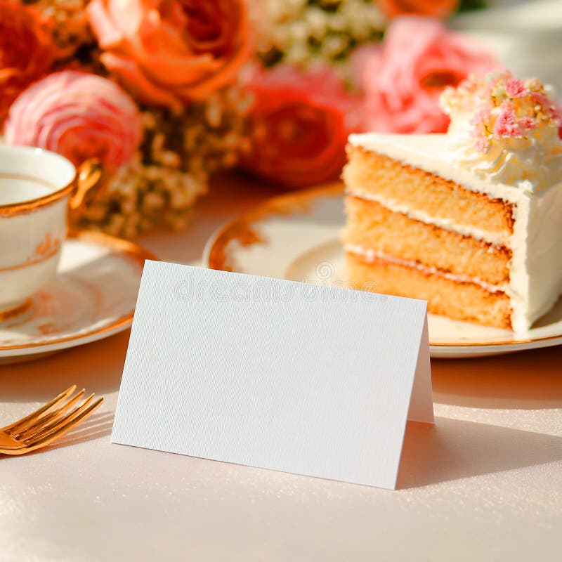 Blank Wedding Invitation, Greeting Card, Banner. Flowers, Leaves, Pink ...