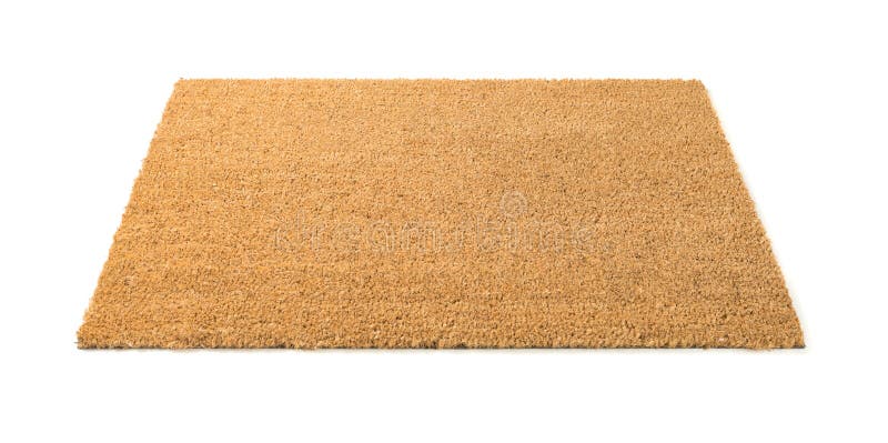Blank Welcome Mat at Custom Front Door of House Stock Photo - Image of ...