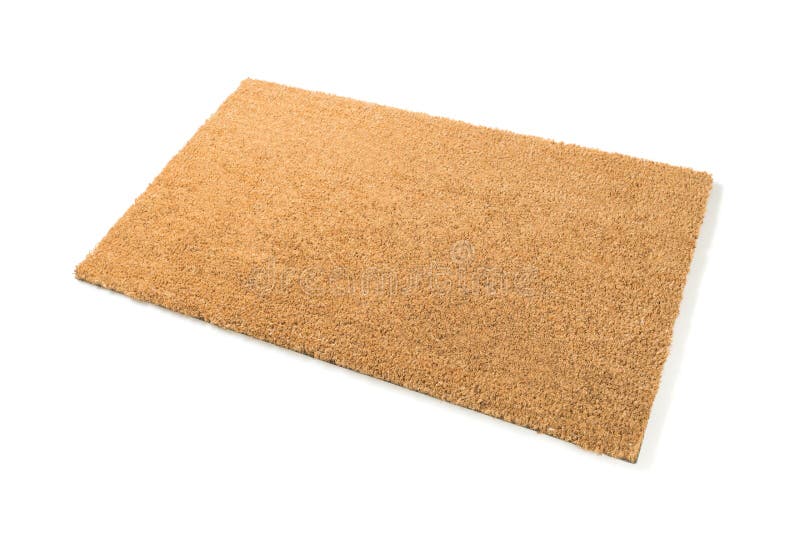Blank Welcome Mat Isolated on White Background Stock Photo - Image of ...