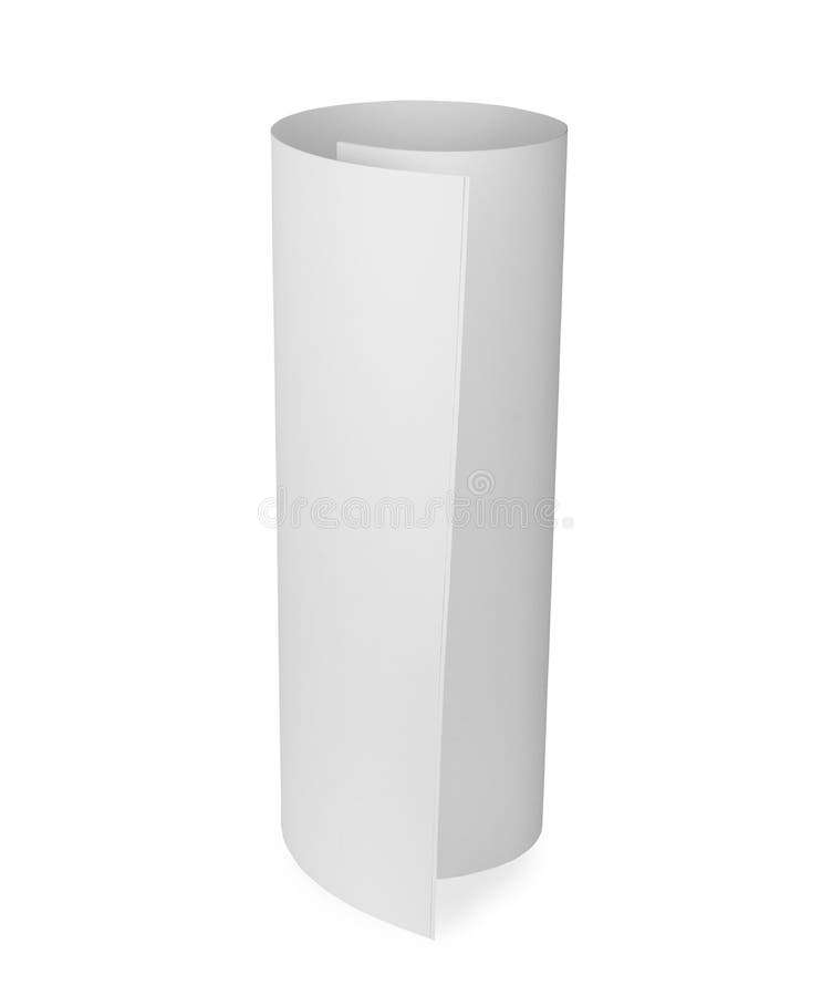 Blank Whatman Paper Mockup with Roll, Top View Isolated. Creative ...