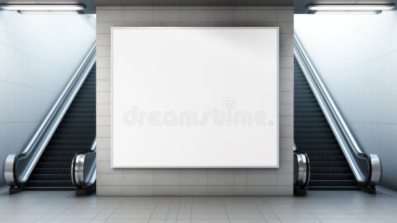 Blank White Advertising Display Device on the Street Stock Photo ...