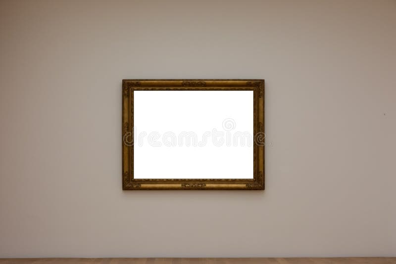 Blank White Art Gallery Frame Picture Wall White Contemporary Mo Stock ...