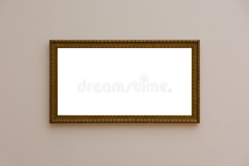 Blank White Art Gallery Frame Picture Wall White Contemporary Mo Stock ...