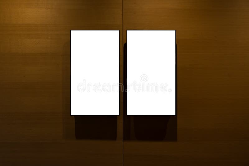 Blank White Art Gallery Frame Picture Wall White Contemporary Mo Stock ...