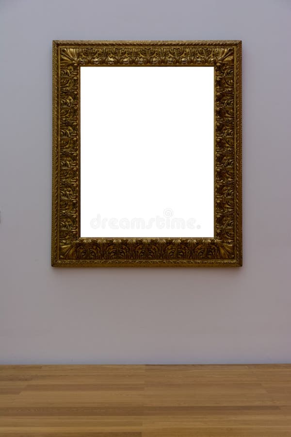 Blank White Art Gallery Frame Picture Wall White Contemporary Mo Stock ...