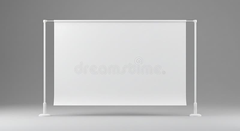 Blank White Backdrop on Stand for Event Presentation or Photography ...