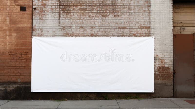 A Blank White Banner for Custom Messages Stock Illustration ...